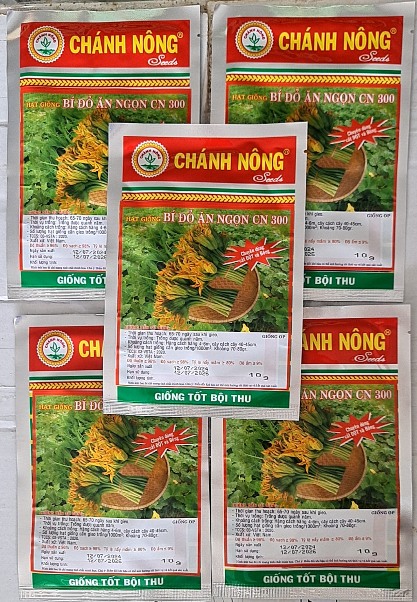 Hạt giống Bí đỏ ăn bông Chánh nông 10gr tầm 100H – Vật Tư Nông Nghiệp ...